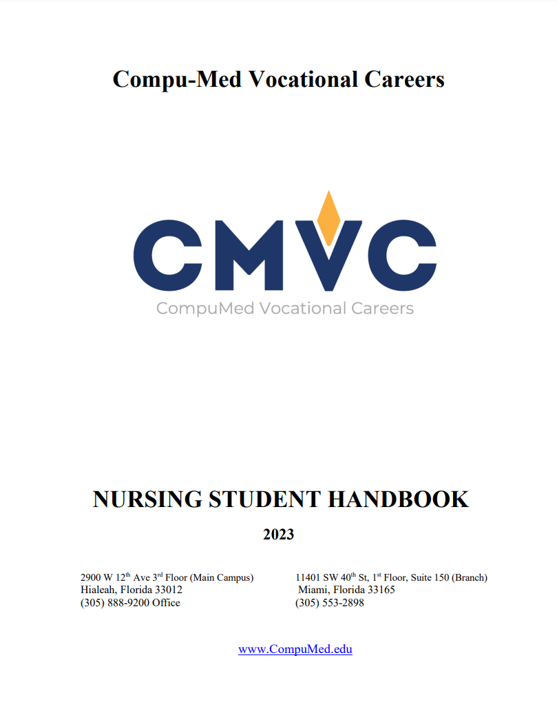 Nursing Handbook - CMVC - Your School of Progress | Affordable ...